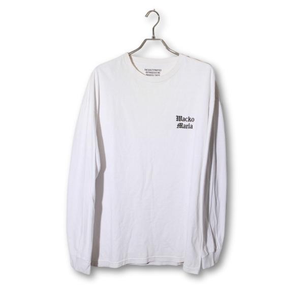 2022FW WACKO MARIA ワコマリア CREW NECK LONG SLEEVE T-SHIRT ロングスリーブTシャツ カットソー XL WHITE ホワイト 22FW-WMT-LT01 /● メンズ【ブランド】ワコマリア W...