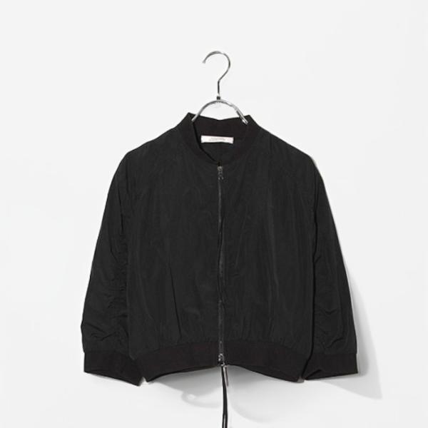 DOROTHEE SCHUMACHER ドロシーシューマッハ ジップアップ ショート ブルゾン ジャケット 1 BLACK ブラック /◆☆ レディース【表記サイズ】レディース：1【実寸サイズ】肩幅：46cm　身幅：53cm　袖丈：39cm...