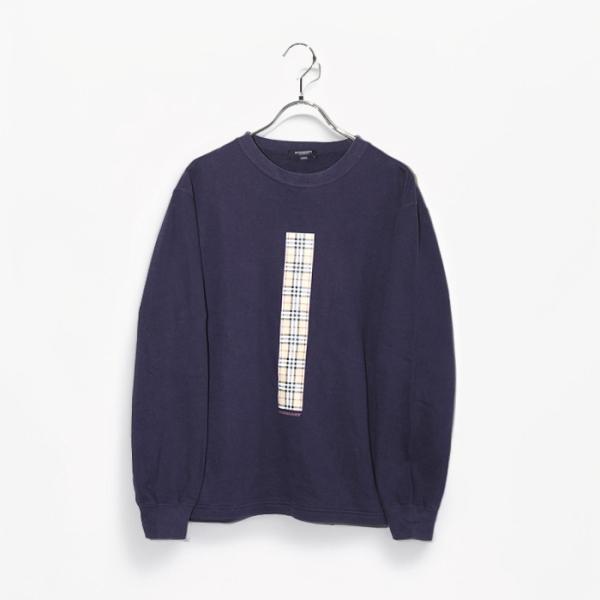 BURBERRY LONDON バーバリー ロンドン チェックプリント 裏毛 スウェット トレーナー 160A NAVY ネイビー  BP120-492 /◆☆ キッズ【ブランド】バーバリー ロンドン BURBERRY LONDON【表記サ...