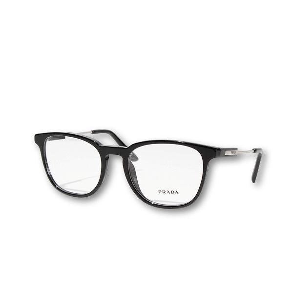 PRADA プラダ VPR 19Z ロゴ スクエアフレーム メガネ アイウェア 黒縁メガネ 伊達メガネ53□19 1AB-101 140 /● メンズ レディース【ブランド】プラダ PRADA【表記サイズ】53□19 1AB-101 140...