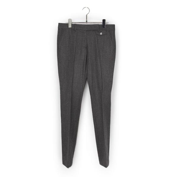 LES COPAINS レコパン ウール ストライプ スラックスパンツ 42 GRAY グレー /◆☆ レディース【ブランド】レコパン LES COPAINS【表記サイズ】レディース：42【実寸サイズ】ウエスト：80cm　もも幅：24.5c...