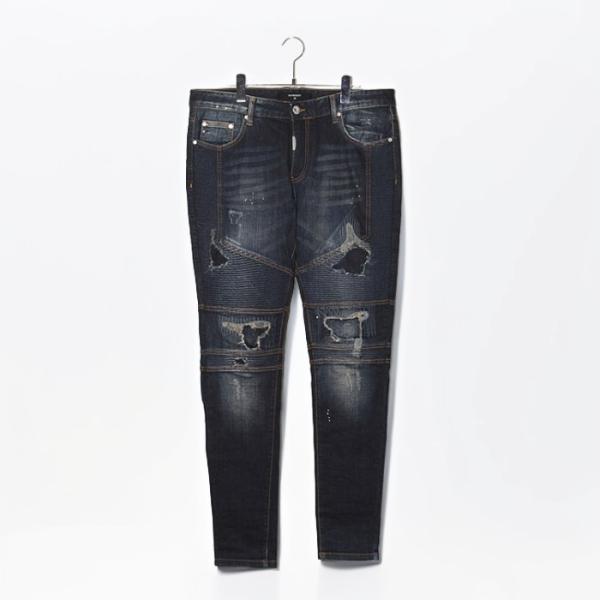 REPRESENT リプレゼント BIKER DENIM バイカー デニムパンツ ジーンズ 36 INDIGO インディゴ L-2460 /◆ メンズ【表記サイズ】メンズ：36【実寸サイズ】ウエスト：92cm　もも幅：30cm　裾幅：15c...