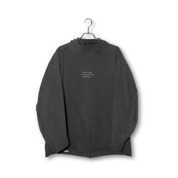 2024AW ALMOSTBLACK オールモストブラックUSED DAMEGE SWEAT ダメージ加工スウェットトレーナー 1 Grey グレー 24AW-CS01 /● メンズ【ブランド】オールモストブラック ALMOSTBLACK【...