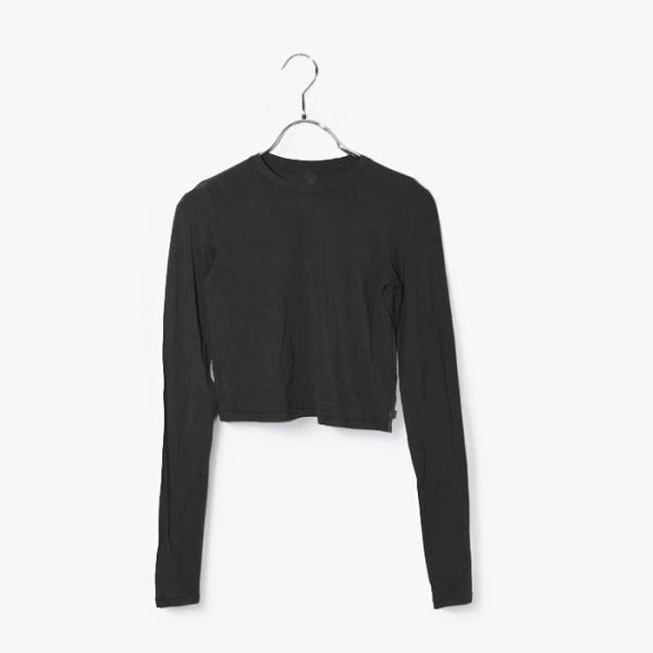 SKIMS スキムズ ストレッチ ショート 長袖 カットソー ロンTシャツ XS BLACK ブラック /◆☆ レディース【表記サイズ】レディース：XS【実寸サイズ】肩幅：29cm　身幅：34cm　着丈：35cm　袖丈：62cm　　【素材】...