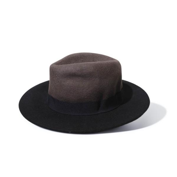 FERRUCCIO VECCHI フェリシオベッキ ウール中折れハット 帽子 F イタリア製 BLACK CHARCOAL ブラック チャコール /◆☆ レディース【表記サイズ】レディース：表記なし【実寸サイズ】つば：7.3cm　頭周り：5...