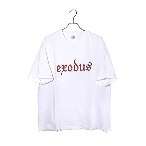 exodus エクソダス EXODUS LOGO T SHIRTS クルーネック TEE ロゴプリント 半袖Tシャツ カットソー XL WHITE ホワイト /◆ メンズ【表記サイズ】メンズ：XL【実寸サイズ】肩幅：57cm　身幅：60cm...