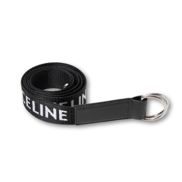 CELINE セリーヌ ダブルリング ナイロンベルト Mediam BLACK ブラック F-NE-2241 /● メンズ レディース【ブランド】セリーヌ CELINE【表記サイズ】-【実寸サイズ】全長：115cm　幅：3cm　バックル：4...