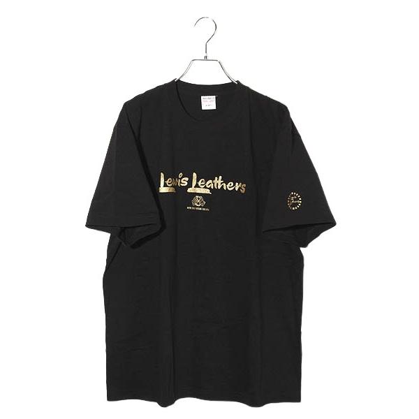 LEWIS Leathers ルイスレザー GOLD FLAG T-SHIRTS ゴールドフラッグ ロゴ プリント 半袖Tシャツ カットソー XL BLACK ブラック /● メンズ【ブランド】ルイスレザー LEWIS Leathers【表...