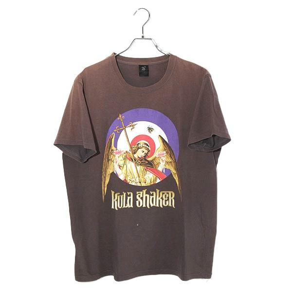 Kula Shaker クーラ・シェイカー St Micheal T-Shirt プリント 半袖Tシャツ カットソー  F BROWN ブラウン /◆ メンズ【表記サイズ】メンズ：表記の文字が消えているため不明です。実寸サイズをご参考によろ...