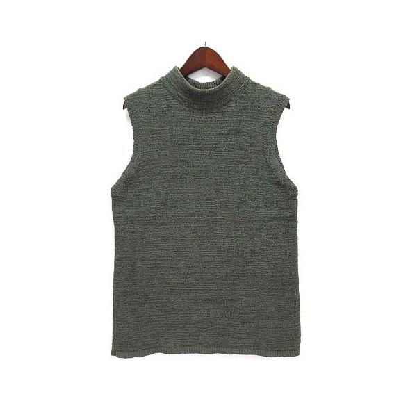 セオリー Theory モックネック ニット ベスト ノースリーブ トップス ARTES MOCK NECK TOP カーキグリーン S 2022SS レディース【ブランド】セオリー Theory【表記サイズ】S【実寸サイズ】身幅：46cm...