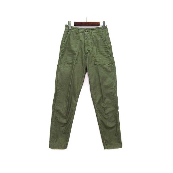 トロワ ユイット パー プラージュ 3/8 par plage テーパード ベイカー パンツ カーキ 32 17030922900020 レディース【表記サイズ】32【実寸サイズ】ウエスト：66cm　もも幅：25cm　裾幅：15cm　股上：...