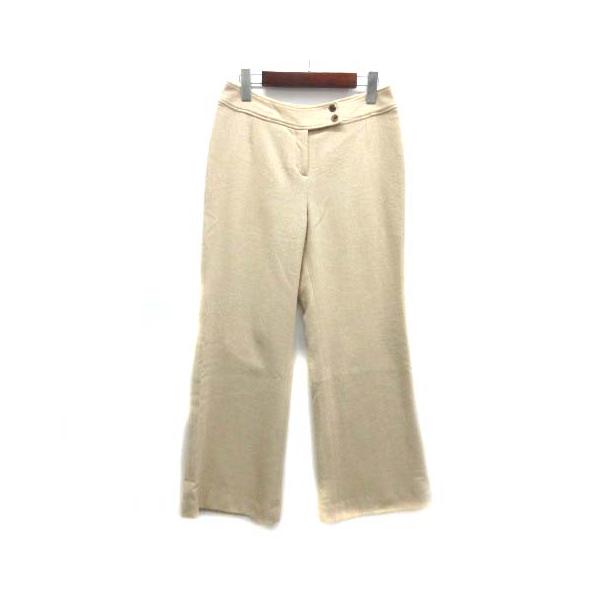 ルチアーノソプラーニ LUCIANO SOPRANI ウール ワイド パンツ ベージュ 42 レディース【ブランド】ルチアーノソプラーニ LUCIANO SOPRANI【表記サイズ】42【実寸サイズ】ウエスト：72cm　もも幅：26cm　裾...