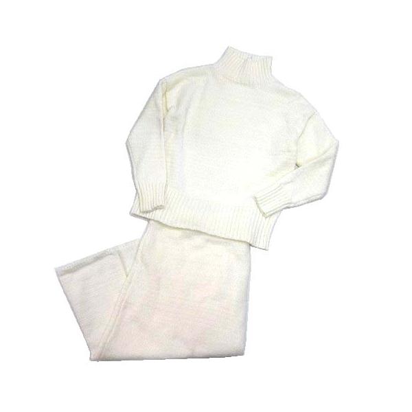 2023AW フィフス FIFTH 柳橋唯コラボ 上下セットアップ ネックスリット タートル ニット ロング スカート 白 オフホワイト M 美品【表記サイズ】M【実寸サイズ】ジャケット 肩幅：62cm　ジャケット 身幅：60cm　ジャケッ...