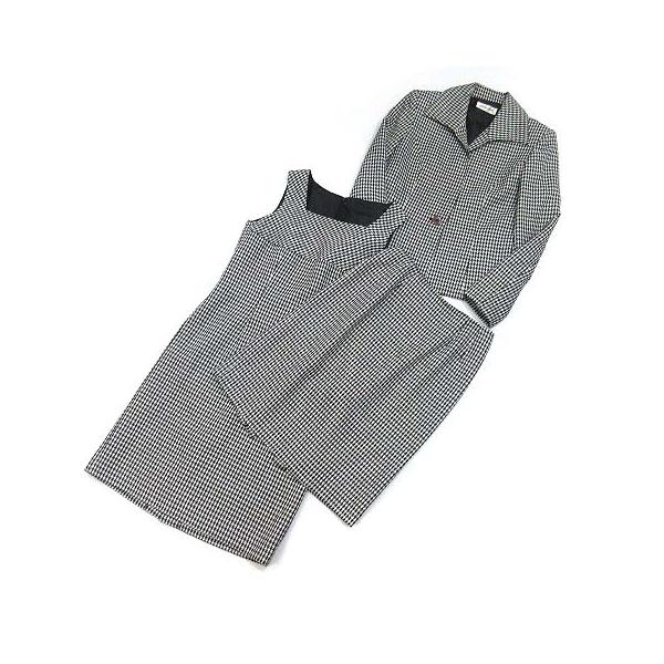 アルファエイム Alpha Aim スーツ 3点セット ツイード ジャケット ワンピース スカート グレー 11AR レディース【表記サイズ】11ARバスト 86ウエスト67ヒップ 93身長 158【実寸サイズ】ジャケット 肩幅：41cm　...