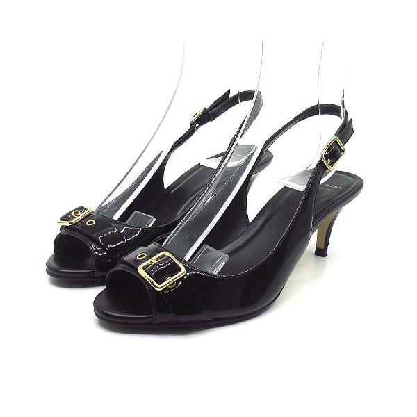 コールハーン COLE HAAN オープントゥ パンプス サンダル バックストラップ パテントレザー WILMA OT.SLING.55.II ブラック 黒 5B 約22cm【ブランド】コールハーン COLE HAAN【表記サイズ】5B約2...