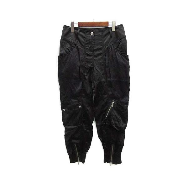 カレンミレン KAREN MILLEN シルク コットン サテン テーパード パンツ 裾ジップ ブラック 黒 38 レディース【ブランド】カレンミレン KAREN MILLEN【表記サイズ】UK10/US6/EU38【実寸サイズ】ウエスト：...