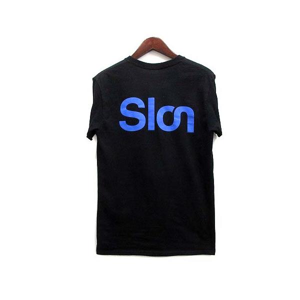 スロン Slon ロゴ クルーネック Tシャツ 半袖 RK-1 Logo S/S Tee ブラック ブルー 黒 青 S メンズ【表記サイズ】S【実寸サイズ】肩幅：43cm　身幅：46.5cm　着丈：65.5cm　袖丈：16cm　　【色】ブラ...