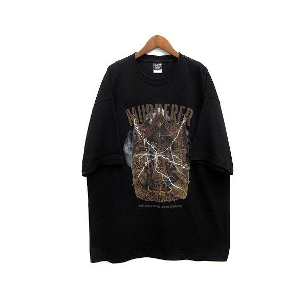 ダルクロージング Dall Clothing MURDERER TEE プリント 半袖 Tシャツ ブラック 黒 L メンズ【表記サイズ】L【実寸サイズ】身幅：59cm　着丈：72cm　ゆき丈：54cm　　【素材】コットン100％【色】ブラッ...