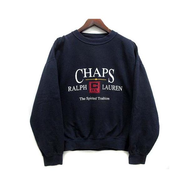 ラルフローレン RALPH LAUREN チャップス CHAPS ロゴ スウェット トレーナー 長袖 ネイビー 紺 S 90s ヴィンテージ ☆AA★ メンズ【ブランド】ラルフローレン RALPH LAUREN【表記サイズ】S【実寸サイズ】...