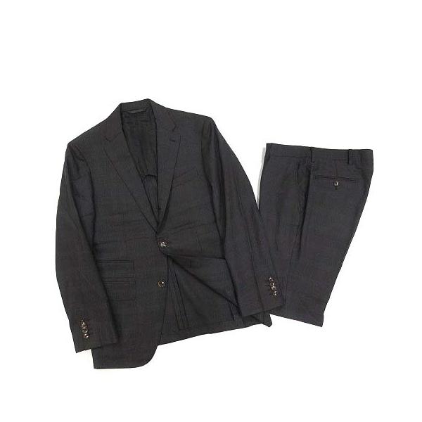 ダーバン DURBAN r.a.s.o スーツ セット ウール シルク シャドーチェック 段返り 3B ジャケット パンツ チャコールグレー Y6 Y5 【ブランド】ダーバン DURBAN【表記サイズ】ジャケット Y6ボトムス Y5※上下で...