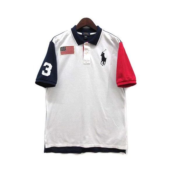 ポロ ラルフローレン POLO RALPH LAUREN ビッグポニー 星条旗 カノコ ポロシャツ 半袖 ボーイズ XL 18-20 170/88 キッズ【ブランド】ポロ ラルフローレン POLO RALPH LAUREN【表記サイズ】XL...