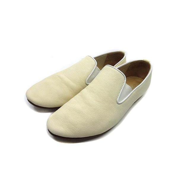 アルコレッタ パドローネ ARCOLLETTA PADRONE インステップ サイドゴア レザー シューズ スリッポン アイボリー 41 約26.5cm メンズ【表記サイズ】41 約26.5cm【実寸サイズ】最大幅：9cm　アウトソール：2...