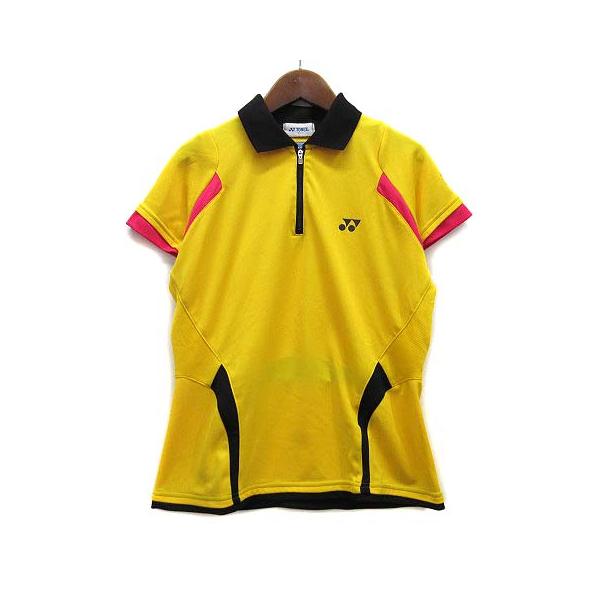 ヨネックス YONEX ベリークール ハーフジップ ポロシャツ 半袖 イエロー 黄 L テニス バドミントン レディース【表記サイズ】L【実寸サイズ】身幅：47cm　着丈：54.5cm　ゆき丈：31cm　　【素材】本体 ポリエステル100％...