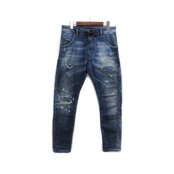 ディーゼル DIESEL KROOLEY CB-NE JOGG JEANS ジョグジーンズ デニムパンツ 0685I 28 メンズ【ブランド】ディーゼル DIESEL【表記サイズ】28【実寸サイズ】ウエスト：82cm　もも幅：29cm　裾幅...