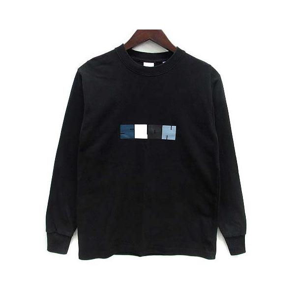 スロン SLON STORE 10th Anniversary コラボ Whim for Slon L/S Tee シグネチャーロゴ 長袖 Tシャツ カットソー ブラック 黒 S【表記サイズ】S【実寸サイズ】肩幅：43cm　身幅：47cm　...