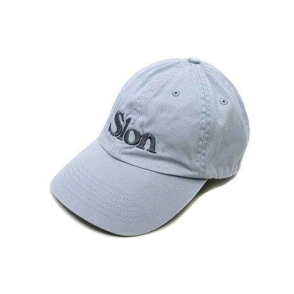 スロン Slon 6パネル ロゴ キャップ 帽子 ライトブルー レディース【表記サイズ】フリー【実寸サイズ】つば：7cm　頭周り：51-56cm　　【色】ライトブルー【状態】多少使用感がありますが、目立ったダメージはなく、問題なくご使用いた...