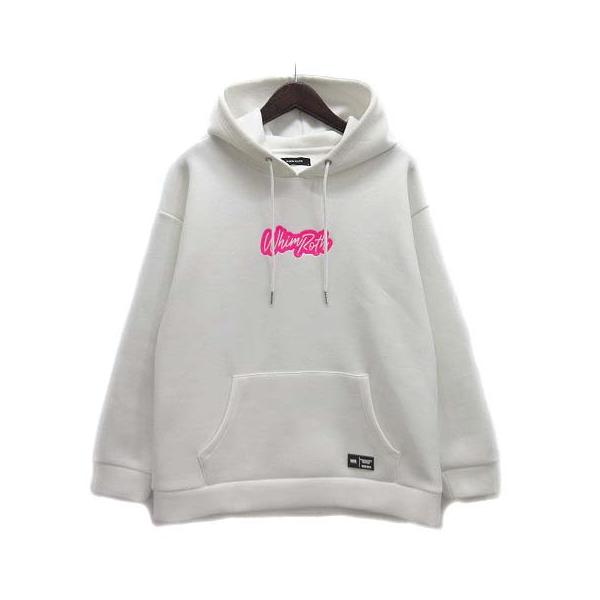 ウィムロス WHIM ROTH ネオン ロゴ スウェット プルオーバー パーカー W/R Neon O.P Hoodie ホワイト 白 2 200401670470006 メンズ【表記サイズ】2【実寸サイズ】肩幅：58cm　身幅：56cm　...