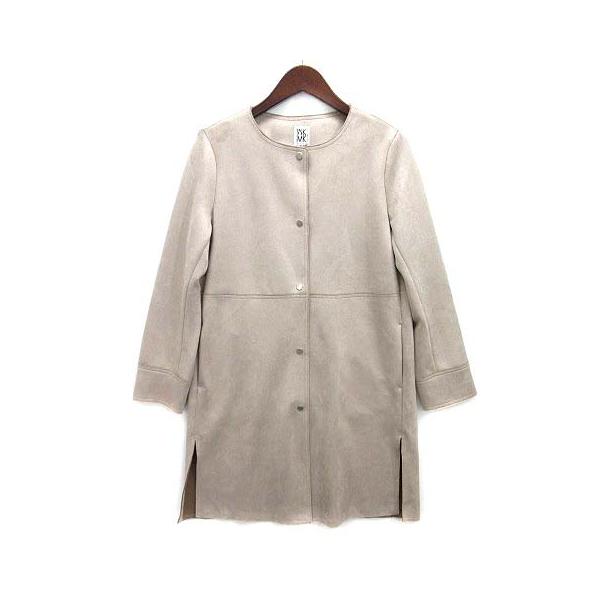 ミッシェルクラン MICHEL KLEIN フェイクスエード ダンボール ノーカラー コート ベージュ 36 F1VDA-32220 レディース【ブランド】ミッシェルクラン MICHEL KLEIN【表記サイズ】36【実寸サイズ】肩幅：36...