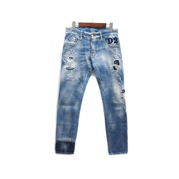 ディースクエアード DSQUARED2 ANNIVERSARY SUPER LOW JEAN デニムパンツ ジーンズ ヴィンテージ加工 44 S74LB0852 メンズ【ブランド】ディースクエアード DSQUARED2【表記サイズ】44【実...