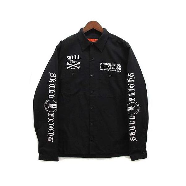 スカルフライト SKULL FLIGHT レッドキャップ RED KAP 長袖 ワークシャツ F HEAD WING ブラック 黒 M SFS22-006 メンズ【ブランド】スカルフライト SKULL FLIGHT【表記サイズ】M【実寸サイ...