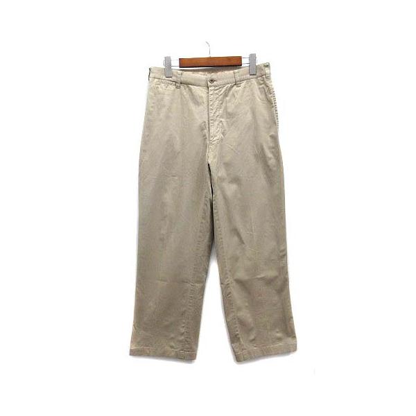 サヴァーン SAVANE チノパンツ チノパン 無地 ベージュ 79 メンズ【表記サイズ】79また下丈86cm【実寸サイズ】ウエスト：78cm　もも幅：28cm　裾幅：23cm　股上：30cm　股下：65.5cm　　【素材】綿95％、ポリウ...