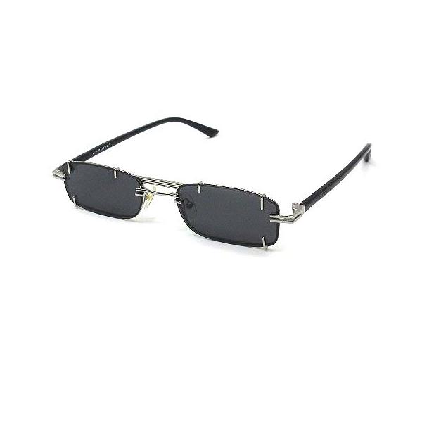 ワイプロジェクト Y/Project リンダファロー Linda Farrow Edition Neo Sunglasses スクエア サングラス ブラック シルバー 【表記サイズ】53□19 140【実寸サイズ】レンズの大きさ：5.3×3...