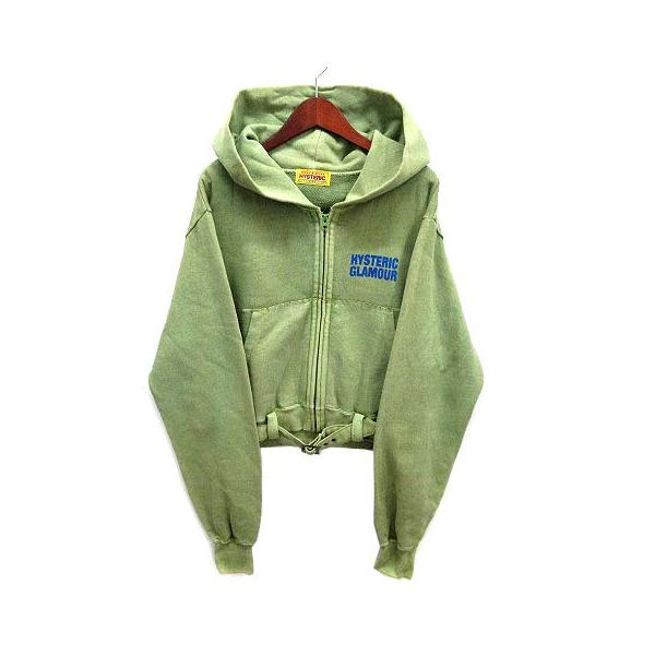ヒステリックグラマー HYSTERIC GLAMOUR BABYSITTING CLUB ショート丈 パーカー ヴィンテージ風 スウェット グリーン F 01243CF02【ブランド】ヒステリックグラマー HYSTERIC GLAMOUR【...