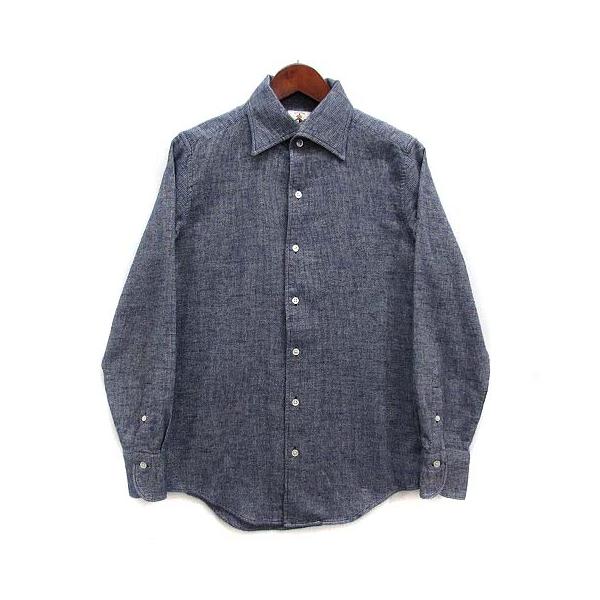 センティネル ディサイド SENTINEL DECIDE ワッフル織り ネルシャツ ネイビー 紺 46 メンズ【表記サイズ】46【実寸サイズ】肩幅：39cm　身幅：50cm　着丈：72cm　袖丈：60cm　　【素材】綿100％【色】ネイビー...