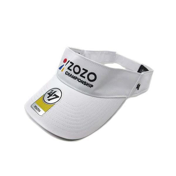フォーティーセブン 47Brand Youth ZOZO CHAMPIONSHIP ゴルフ サンバイザー キッズ ホワイト 白 キッズ【実寸サイズ】つば：7cm　頭周り：53-57cm　　【素材】本体 ポリエステル92％、ポリウレタン8％【...