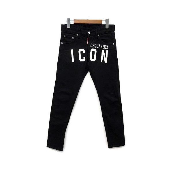 ディースクエアード DSQUARED2 ICON Skinny Dan Jean デニムパンツ 黒 ブラック 42 S79LA0003 メンズ【ブランド】ディースクエアード DSQUARED2【表記サイズ】42【実寸サイズ】ウエスト：76c...