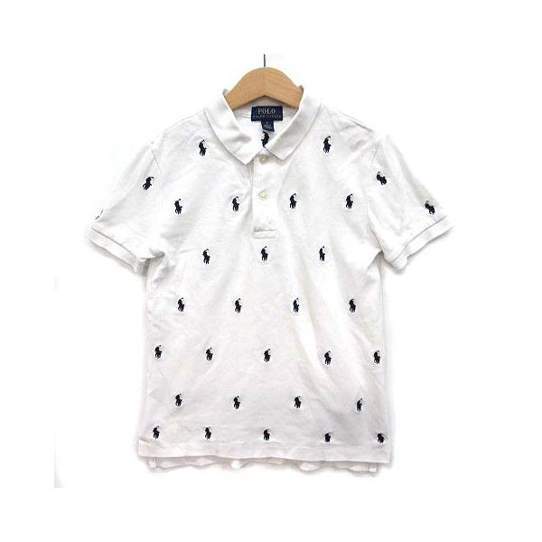 ポロ ラルフローレン POLO RALPH LAUREN 総柄 ロゴ 鹿の子 ポロシャツ 半袖 ホワイト 白 6 120cm 子供服 キッズ【ブランド】ポロ ラルフローレン POLO RALPH LAUREN【表記サイズ】6 120/60【...