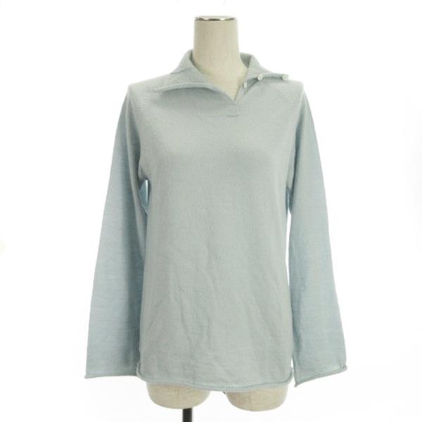 ビュルデサボン bulle de savon ハイゲージ ニット 長袖 ブルー 250508E レディース【ブランド】ビュルデサボン bulle de savon【表記サイズ】F【実寸サイズ】身幅：45cm　着丈：56cm　ゆき丈：78cm...