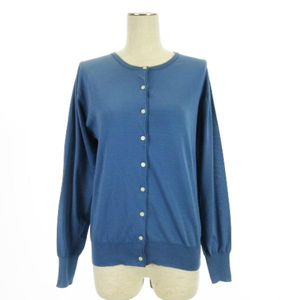 シス sheth カーディガン ニット 長袖 1 ブルー 250627E レディース【表記サイズ】1号【実寸サイズ】肩幅：40cm　身幅：48cm　着丈：57cm　袖丈：56cm　　【素材】レーヨン53％ ポリエステル47％【色】ブルー【状...