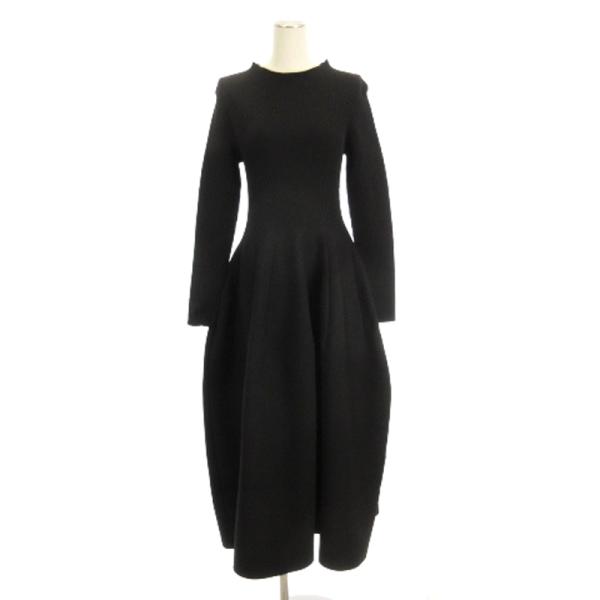 エムアイディー m,i,d, m-i-d 25SS リブ切替ダーツ デザイン ニット ワンピース ロング G745-002 ブラック 36 レディース【表記サイズ】36【実寸サイズ】肩幅：29cm　身幅：32.5cm　袖丈：57.5cm　総...