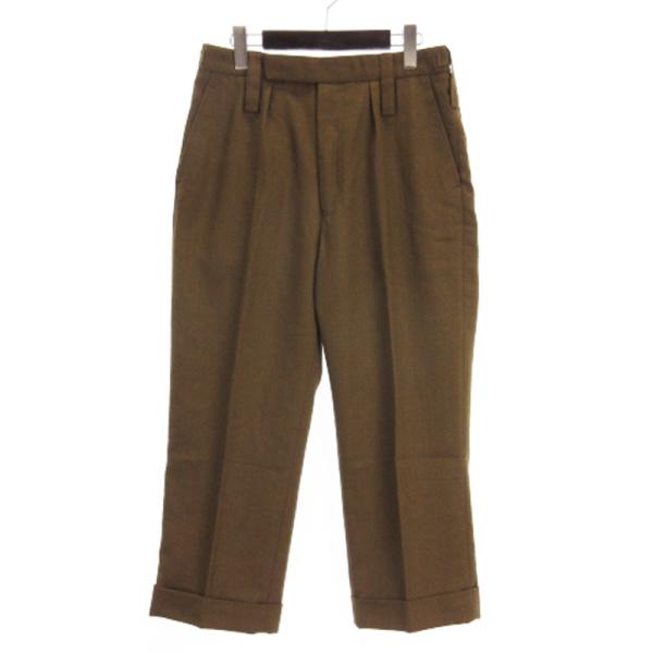 ノーブランド TROUSERS MANS BARRACK DRESS ARMY ALL RANKS ミリタリー パンツ タック デッドストック イギリス軍 ウール混 カーキ 84/84/100 メンズ【表記サイズ】Leg/Waist/Sea...