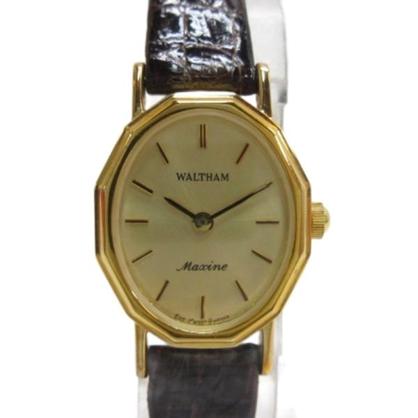 ウォルサム WALTHAM Maxine マキシーヌ 腕時計 ゴールドカラー ジャンク レディース【ブランド】ウォルサム WALTHAM【実寸サイズ】バンド幅：0.7-1cm　腕周り：13.5-17cm　ケース・タテ：22mm　ケース・ヨコ...