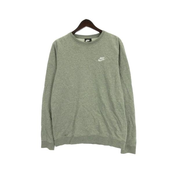 ナイキ NIKE トレーナー スウェット 長袖 グレー M 250909E ■FF メンズ【ブランド】ナイキ NIKE【表記サイズ】M【実寸サイズ】肩幅：44cm　身幅：54cm　着丈：66cm　袖丈：66cm　　【素材】綿82％ ポリエス...