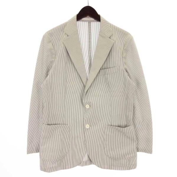 マッキントッシュフィロソフィー MACKINTOSH PHILOSOPHY トロッター TROTTER ウルトラライト ジャケット シアサッカー ストライプ グレー 38R メンズ【ブランド】マッキントッシュフィロソフィー MACKINTO...