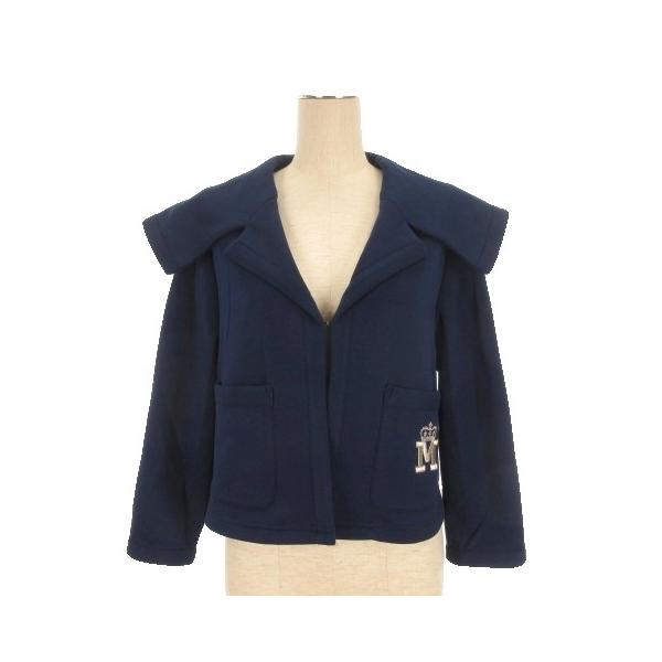 マサゴ MASAGO セーラー ジャケット ネイビー M 251024E ■GY43 レディース【表記サイズ】M【実寸サイズ】肩幅：41cm　身幅：53cm　着丈：46cm　袖丈：48cm　　【素材】ポリエステル72％ レーヨン25％ ポリ...