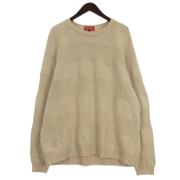 シュプリーム SUPREME 23SS Small Box Stripe Sweater スモールボックス ロゴ ニット セーター ベージュ XL ☆AA★ メンズ【ブランド】シュプリーム SUPREME【表記サイズ】XL【実寸サイズ】身幅...